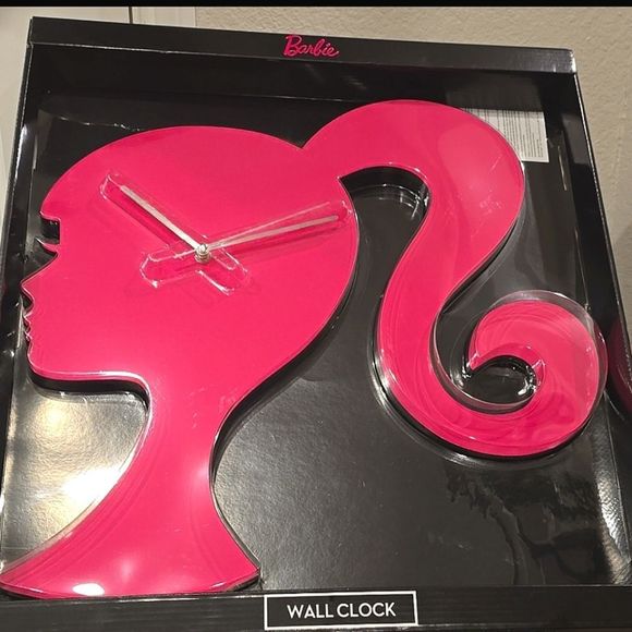 Barbie | Accents | Barbie Logo Barbie Head Large Analog Wall Clock ...